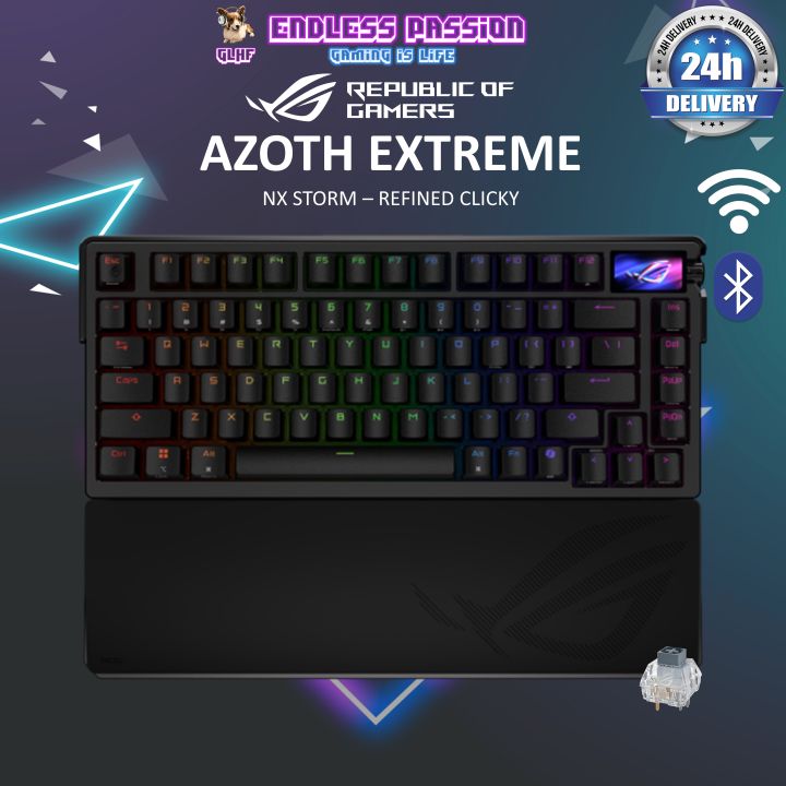 Asus ROG Azoth Extreme 75% Wireless Premium Aluminum-Alloy Gaming ...