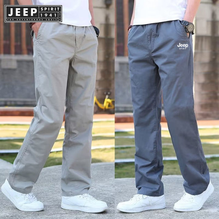 Jeep Spirit 1941 Estd Cotton Loose Straight Cut Khaki Product Work ...
