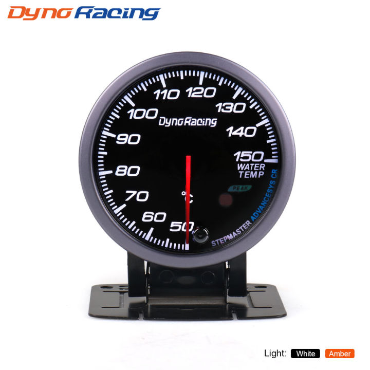 Dynoracing 60 มิลลิเมตรสีดำใบหน้าวัดอุณหภูมิน้ำสีขาว/สีเหลืองอำพันแสงที่มีฟังก์ชั่นสูงสุด 50 ...