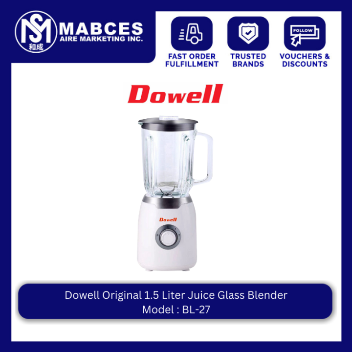 Dowell Original 1.5 Liter Juice Glass Blender BL-27 | Lazada PH