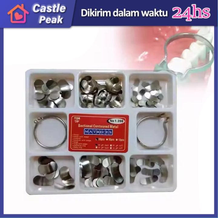 100Pcs Dental Saddle Matrix Matriks Sectional / Matriks Kontur Spring ...