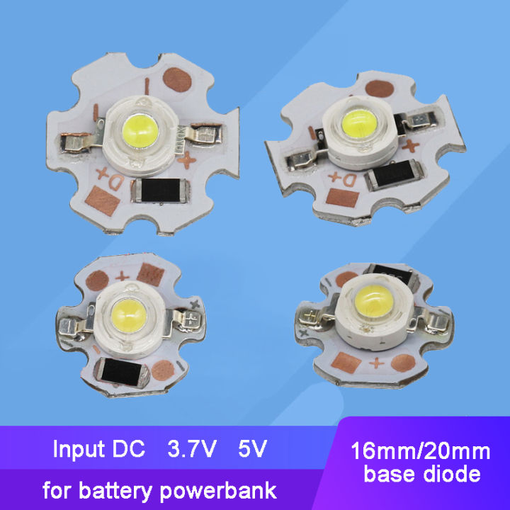 10pcs Input 3.7V 5V 1W 3W White Green Royal Blue Red Full Spectrum LED ...