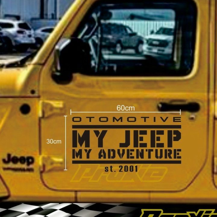 Stiker mobil my jeep my adventure cutting sticker mobil jepp | Lazada ...