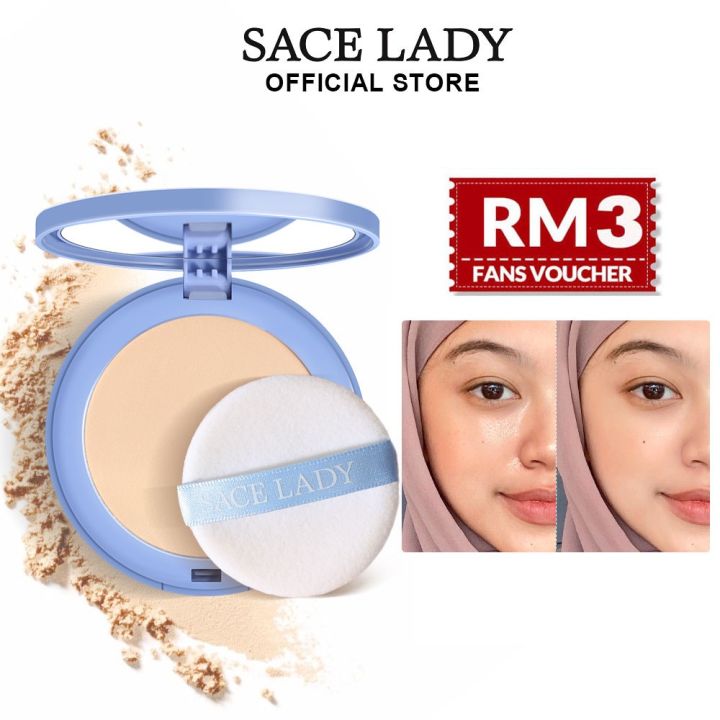 SACE LADY Oil-control Compact Powder Waterproof Matte Face Powder | Lazada