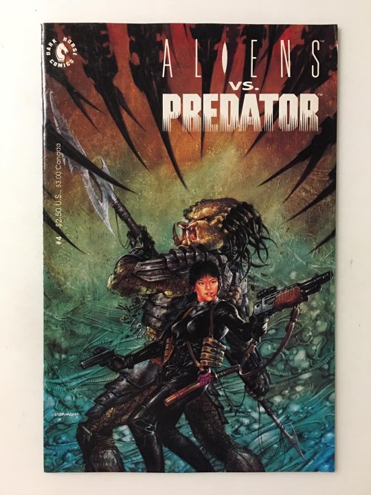 Aliens VS Predator 4 Published Dec 1990 by Dark Horse Comic Book Comic ...