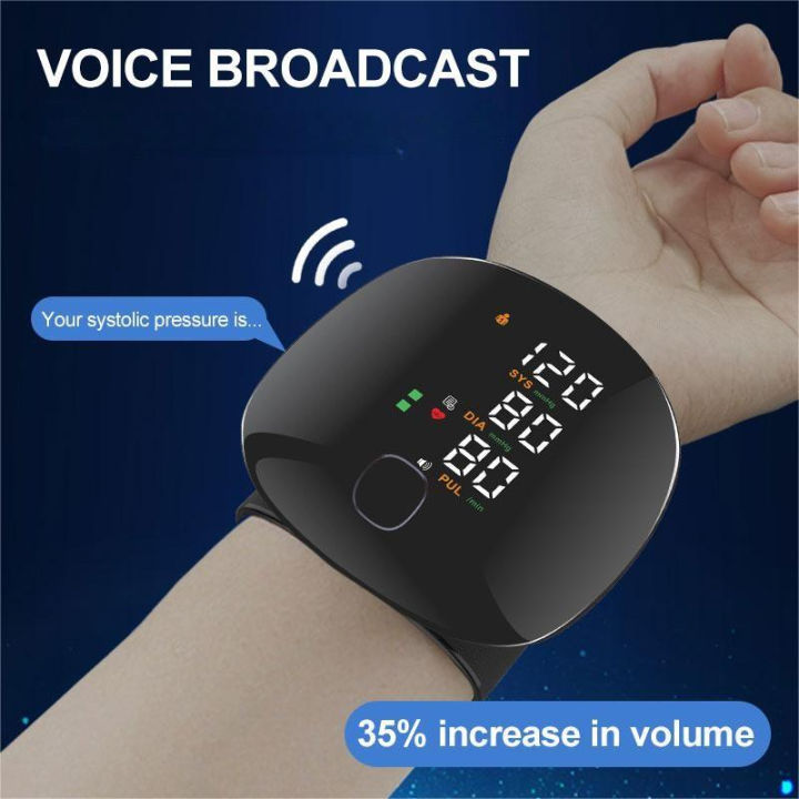 Rechargeable Voice Blood Pressure Digital Monitor Automatic Touch HD ...