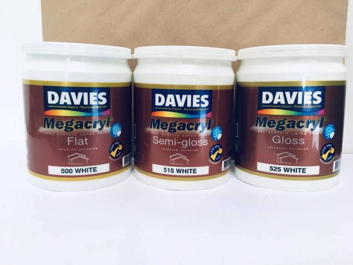 DAVIES MCS-500 Megacryl Flat Latex Paint White 1L | Lazada PH