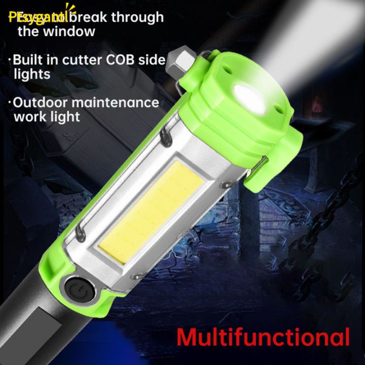 Ptsygantl Car Flashlight, Glass Breaker With 3 Working Modes ...