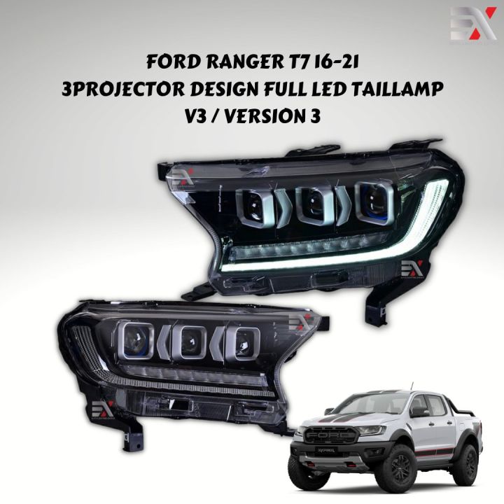 FORD RANGER T7 16-19 -- LED HEADLAMP (3PROJECTOR - V3) | Lazada