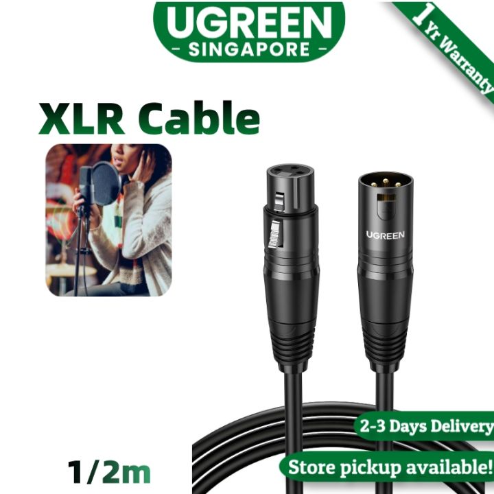 UGREEN XLR to XLR Cable 3-Pin Microphone Cable Male to Female Clear ...