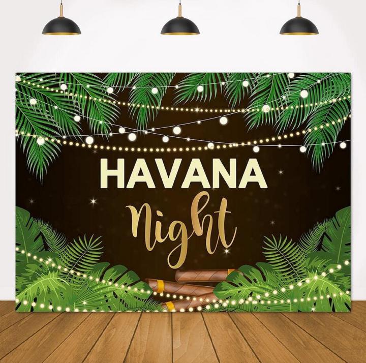 5x3ft Havana Nights Photography Backdrop Palm Leaves Adult Birthday ...