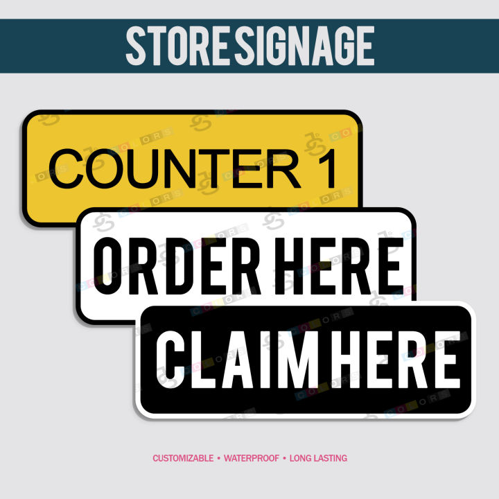 Personalized Inside a store shop restaurant signages sintra laminated ...