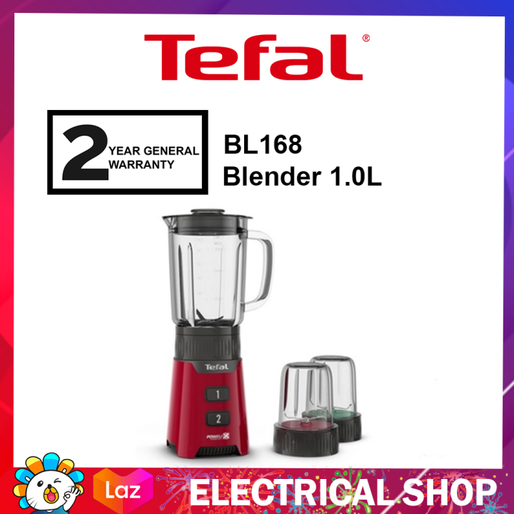 Tefal 1.0L Blender BL168 400W With 1L Glass Jug ( Chopper + Grinder ...