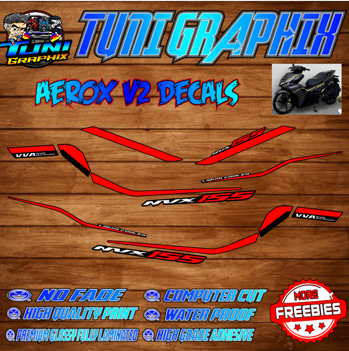 AEROX V2 MALAYSIAN DECALS NEW NVX 2023 STRIPING WITH FREEBIES | Lazada PH