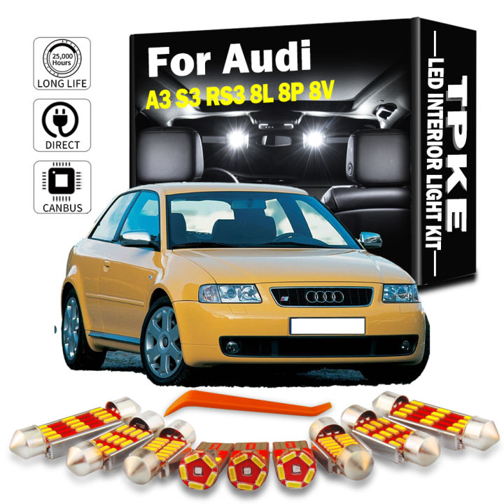 For Audi A3 S3 RS3 8L 8P 8V Canbus Car Bulbs LED Interior Map Dome ...