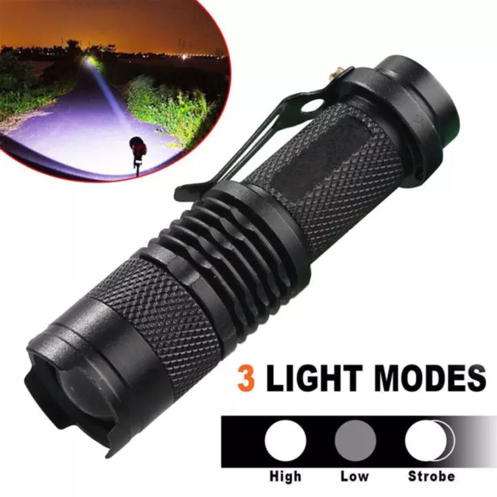 Powerful Tactical Flashlights Portable LED Camping Lamps 3 Modes ...