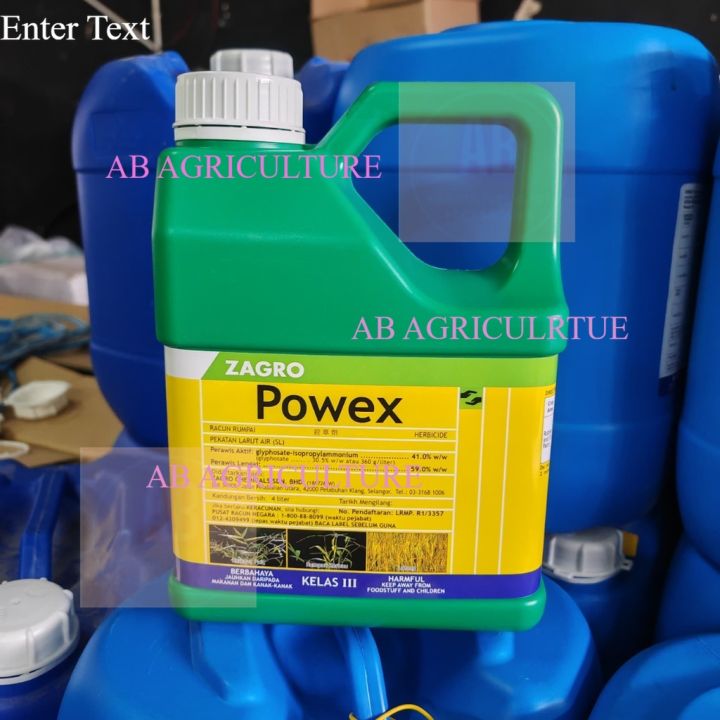 4L Powex Zagro Glyphosate 41% Racun Rumput Rumpai Herbicide Weed Killer ...