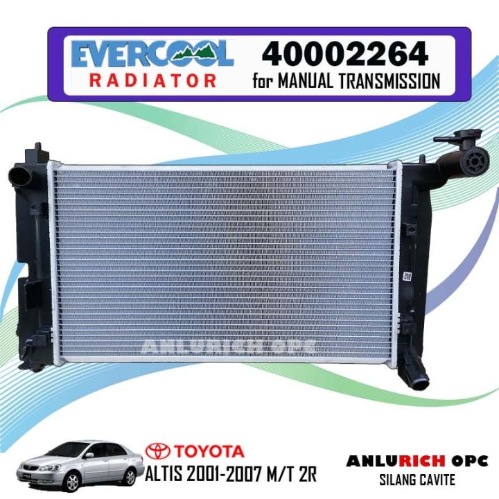 EVERCOOL RADIATOR ASSEMBLY FOR TOYOTA ALTIS 2001-2007 MANUAL ...