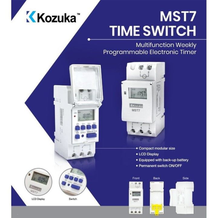 KOZUKA MST7 TIME SWITCH MULTI FUNCTION WEEKLY PROGRAMMABLE ELECTRONIC ...