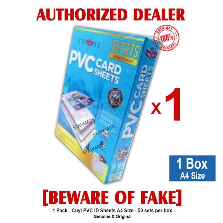 Cuyi PVC Sheets Film ID Sheet - A4 Size 8.25x11.75 inches, 50 Sets of ...