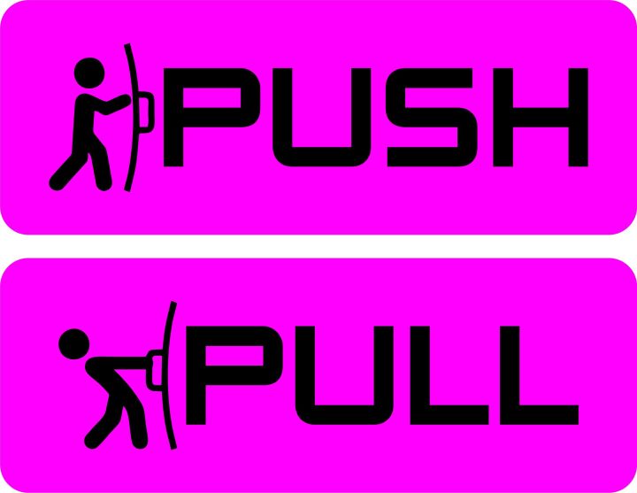 Push and Pull sticker variant 4 (1 pair, 2 pcs) | Lazada PH