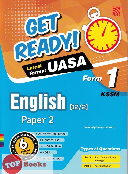 [TOPBOOKS Pelangi] Get Ready! Latest Format UASA English Form 1 Paper 2 ...