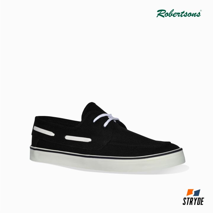 Robertsons Canvas Top Sider Shoes Lay Black | Lazada PH