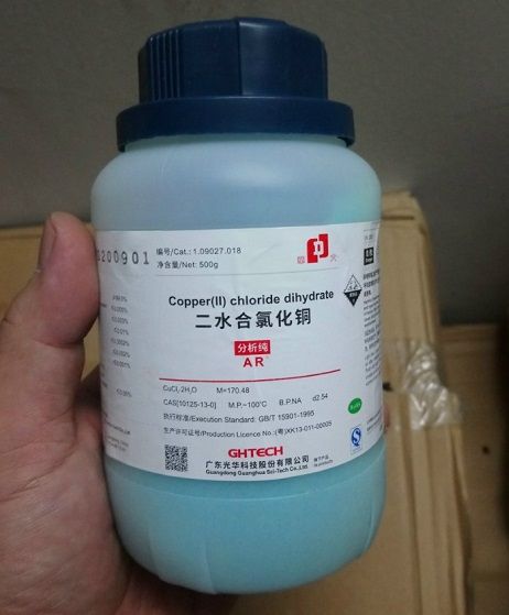 Đồng clorua Copper (II) Chloride Dihydrate CuCl2.2H2O tinh khiết lọ ...