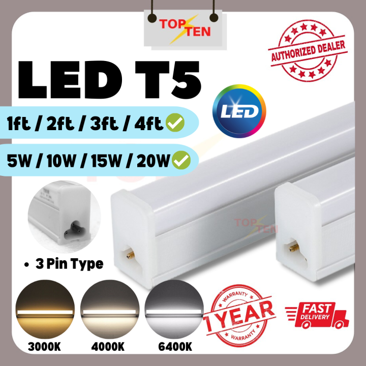 LED T5 Batten 1ft 2ft 3ft 4ft Plaster Ceiling Light Box Ceiling Light Light Through 3 Pin ...