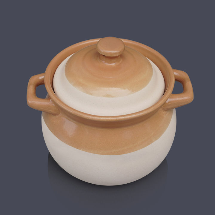 Unglazed clay pot for household stewing soup pot, heat-resistant old ...