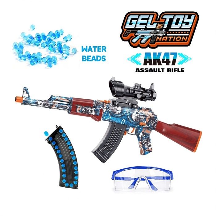 AKM-47 Electric Gel Blaster Automatic Ball Gun with 20,000 Gel Balls ...