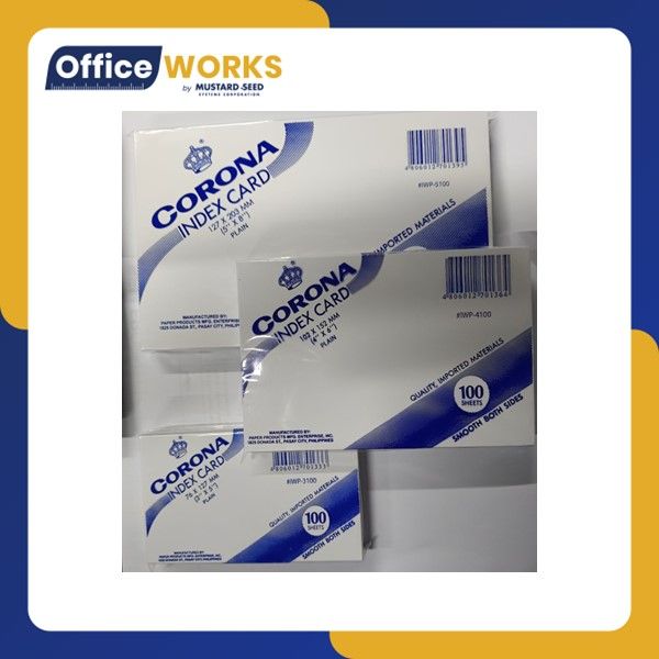 Corona Plain Index Card 100pcs per Pack | Lazada PH