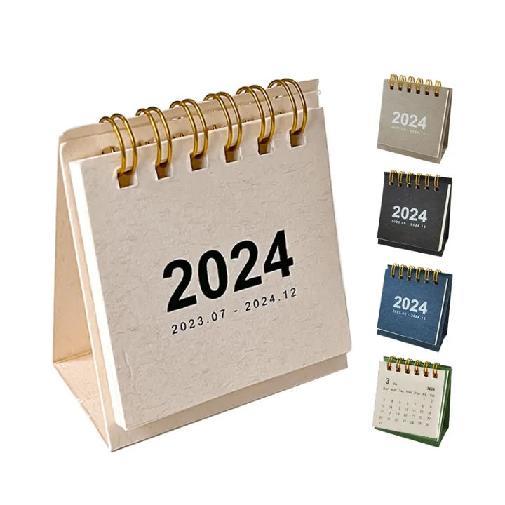 🔥chageey👍 2024 Calendar Cute Mini Calendar with Notepad Portable Cute ...