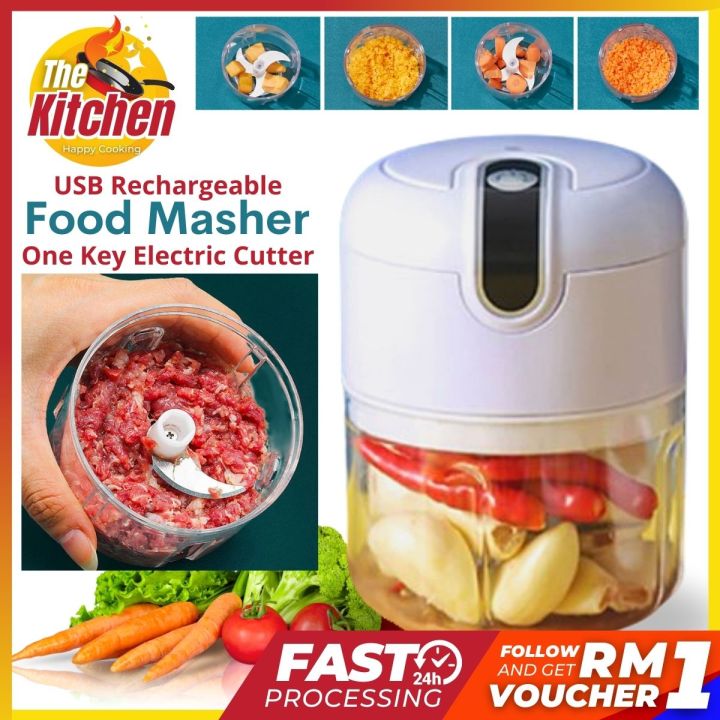 Wireless Garlic Chopper Electric Mini Food Processor Ginger Mincer Food ...
