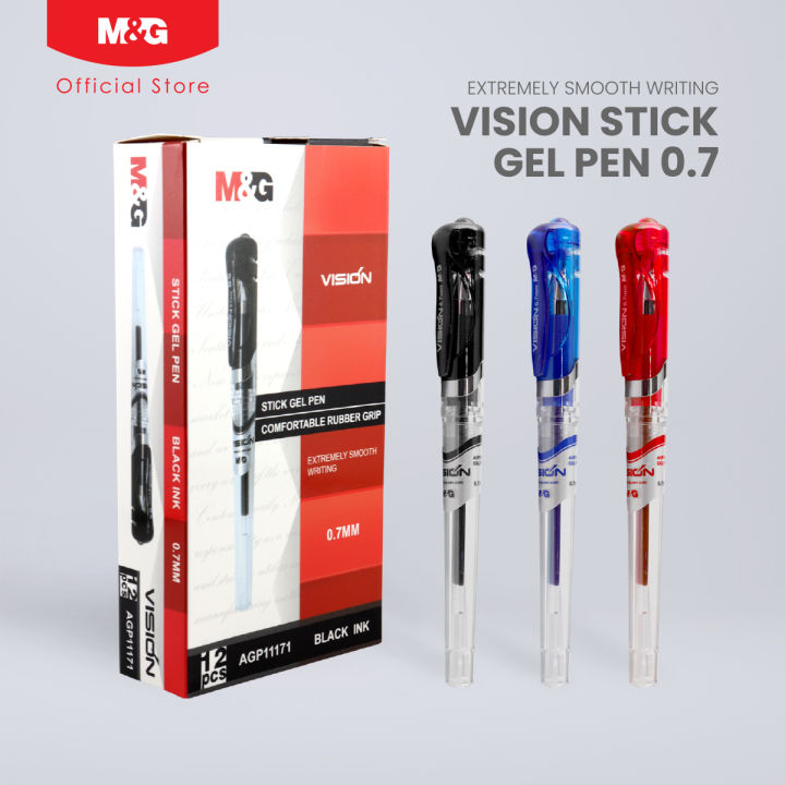M&G Vision Smooth Gel Pen 0.7mm - 3 Colors, Extremely Smooth Writing ...