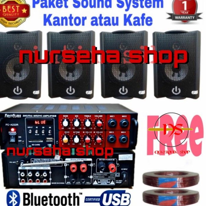 paket sound system cafe kafe 4 speaker | Lazada Indonesia