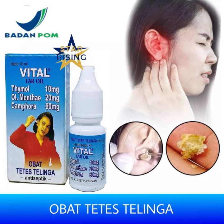 VITAL EAR OIL / PERADANGAN TELINGAN / ANTISEPTIK TELINGA / INFEKSI ...