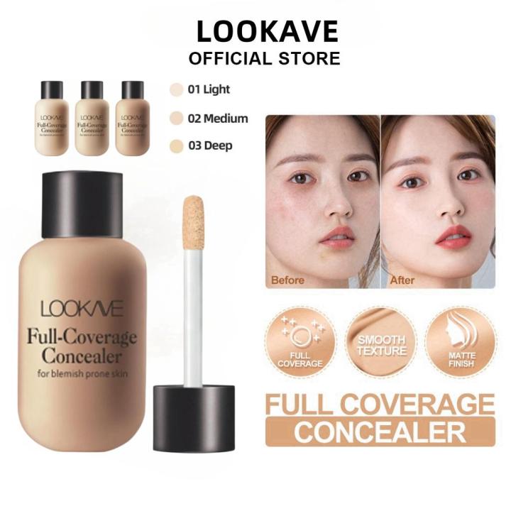 LOOKAVE คอนซีลเลอร์เพิ่มความชุ่มชื้นปกปิดผิวด้านกันน้ำมันกันน้ำคงทนคอน ...