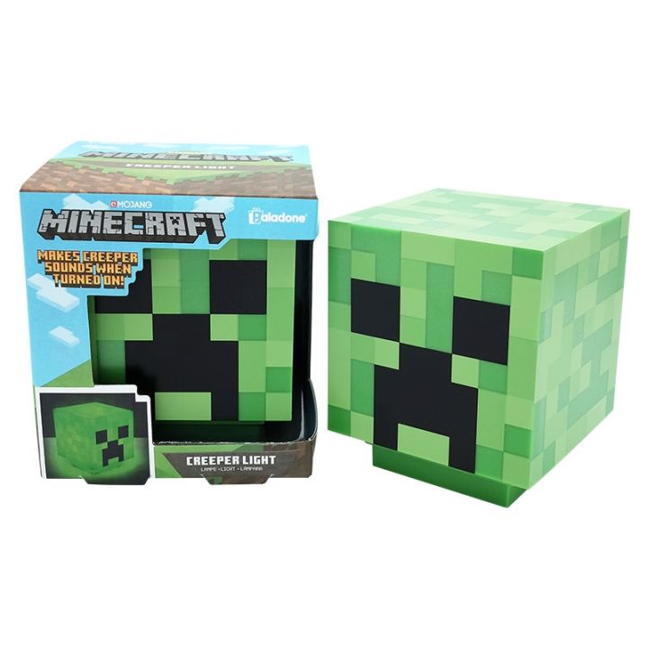 cfcfxxx ไฟกลางคืนที่ทำให้เกิดเสียง Creeper รอบ ๆ คบเพลิง Minecraft ตรง ...