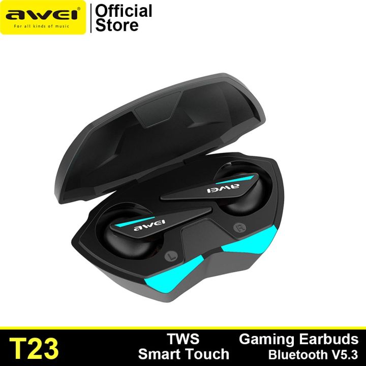 Awei T23 TWS Earphone Bluetooth 5.3 Ultra Low Latency True Wireless ...