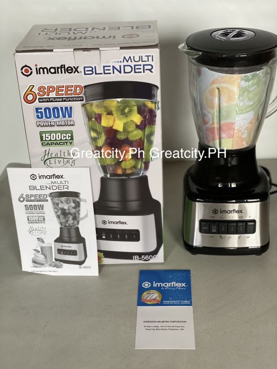 Imarflex Multi-blender IB-560G 1500cc Black | Lazada PH