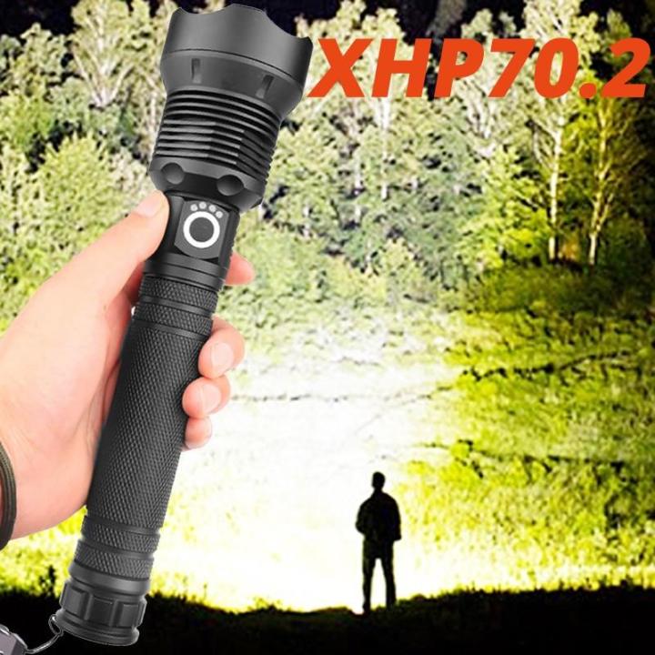 Camping & Hiking Most Powerful XHP70.2 Led Flashlight Usb Zoom Torch ...