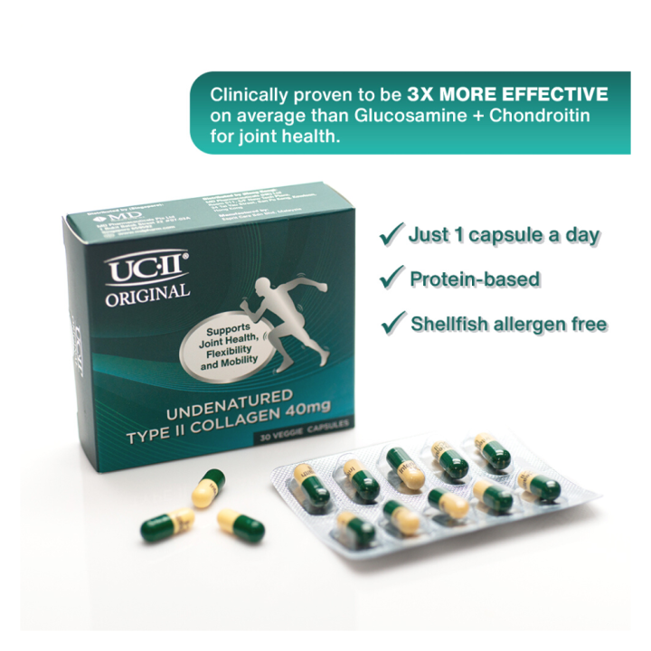 UC-II Original with Undenatured Type II Collagen 40mg Joint Capsules ...