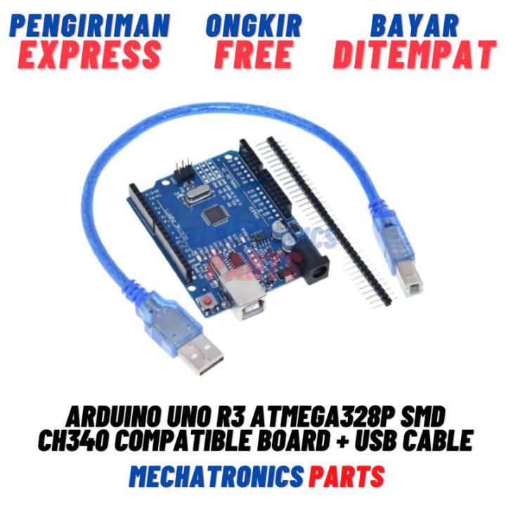 Arduno Uno R3 Atmega328p Smd Ch340 Compatible Board Usb Cable Lazada Indonesia