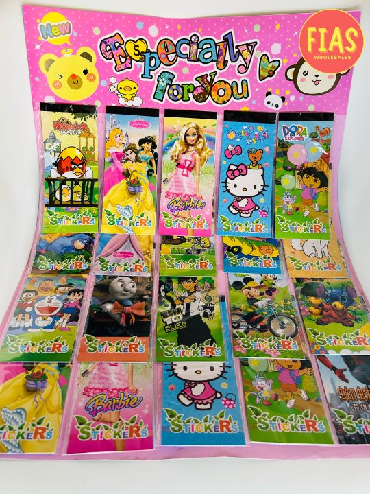 20 Pieces Long Sticker Booklet Assorted Design | Lazada PH