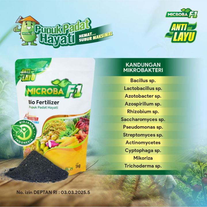 MICROBA F1 BIO FERTILIZER PUPUK PADAT HAYATI | Lazada Indonesia