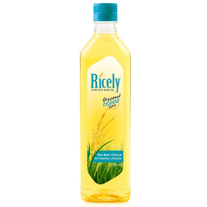 💎Food for you💎 ( x 1 ) Ricely Oryzanol Rice Bran Oil 750ml. | Lazada.co.th