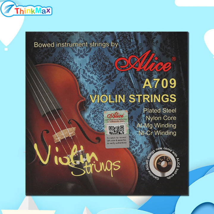4pcs A709 Alice Violin Strings Set Steel Rope Core G String Nickel Strings Practice Play Parts ...