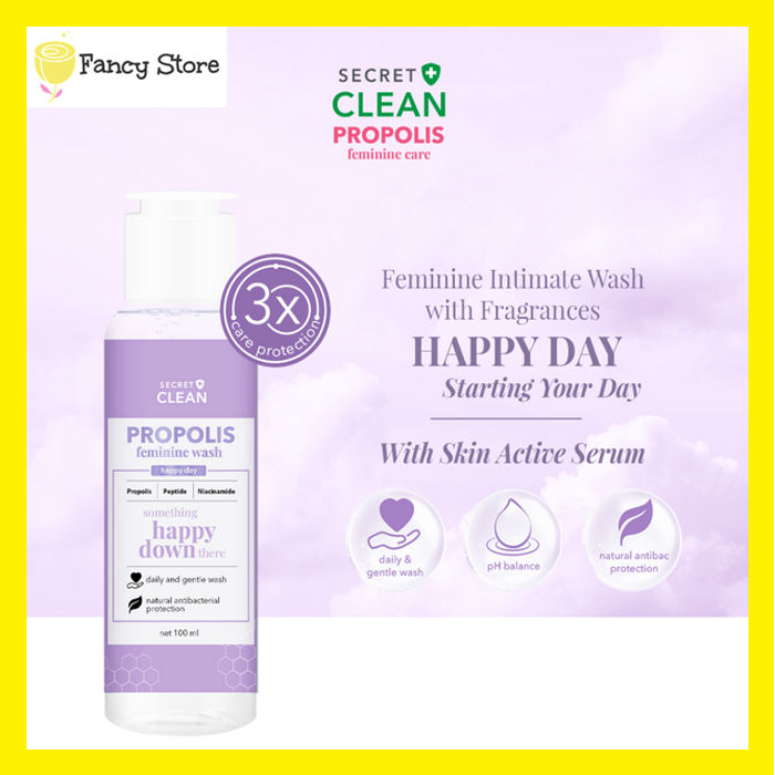 Secret Clean Propolis FEMININE Wash 100ml Something HAPPY Down There | Lazada Indonesia