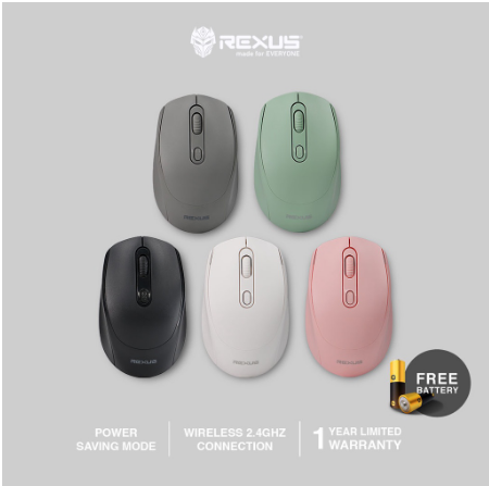 ITACC Rexus Mouse Wireless Office Q35 Silent Click Q-35 Free Batre ...